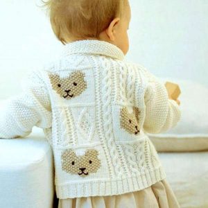 Vintage Knitting Pattern – Teddy Bear Cardigan – Knitting