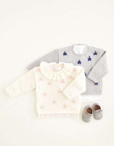 Embroidered Star Sweaters – Knitting Pattern – Knitting