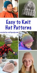 Easy Hat Knitting Patterns Worked in the Round – Knitting