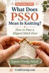 What Does PSSO Mean In Knitting? How To Pass A Slipped Stitch Over ...